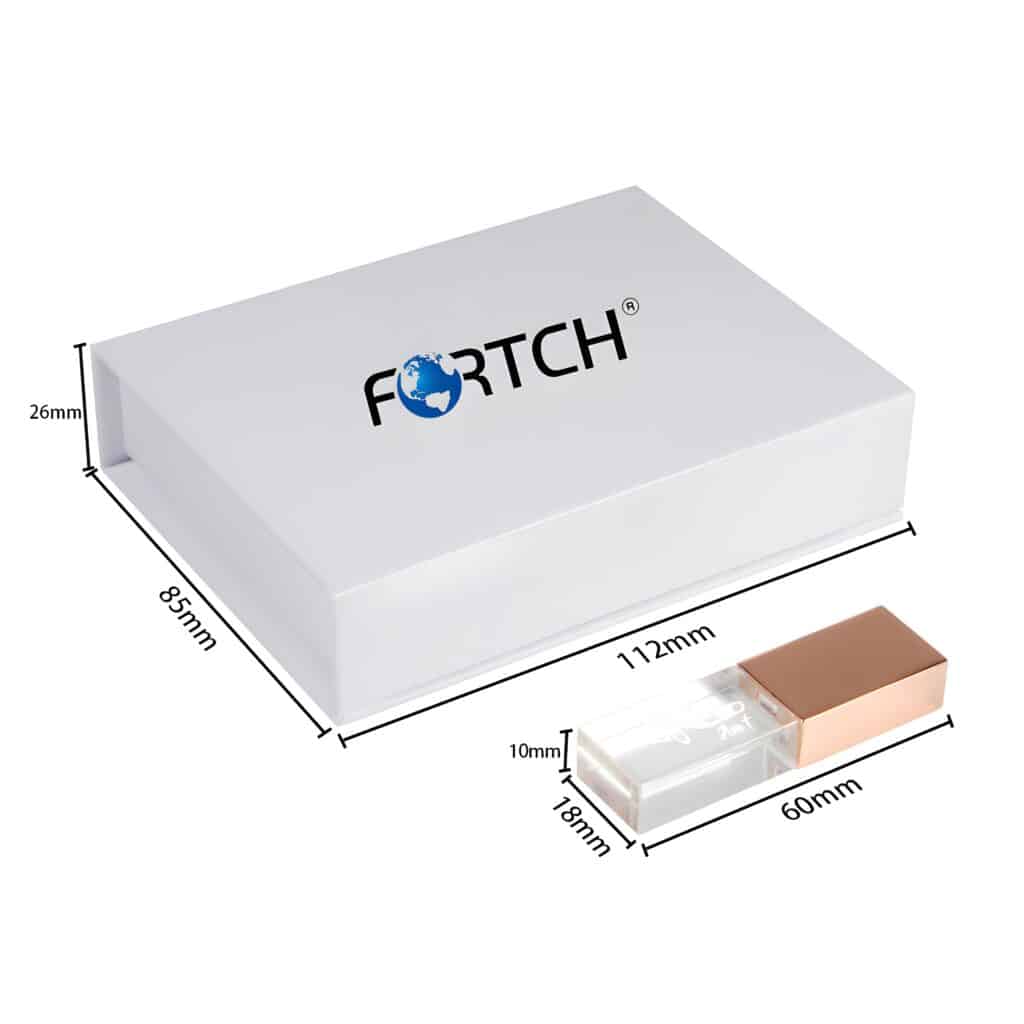 Handmade USB Flash Drive Foil Stamped Logo Storage Boxes - Fortune Port ...