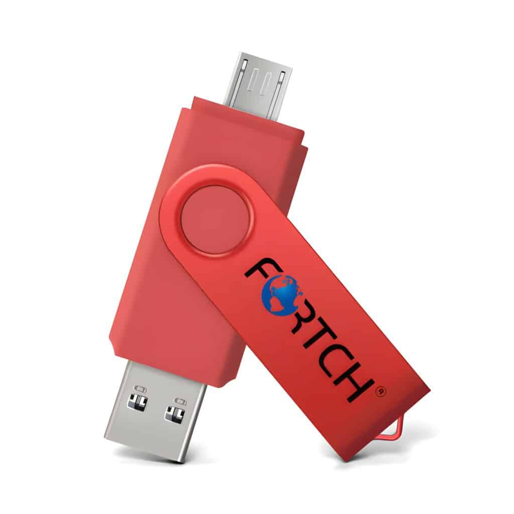 Customized Swivel 2-in-1 USB 2.0 OTG Flash Stick Pen Drive - Fortune ...