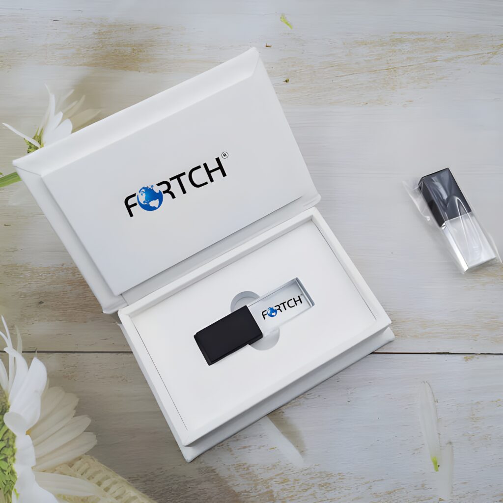 Custom Linen Wedding USB Box - Elegant Crystal Flash Drive Gift ...